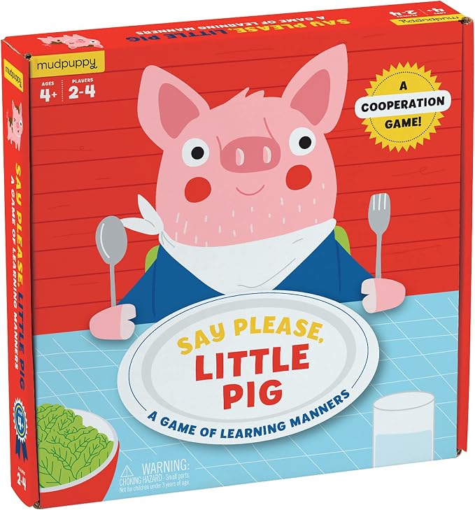 Amazon.com: Mudpuppy Say Please Little Pig Board Game – for 2-4 Players ...