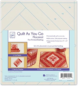 Amazon.com: June Tailor Quilt As You Go Placemats Patterns Casablanca ...