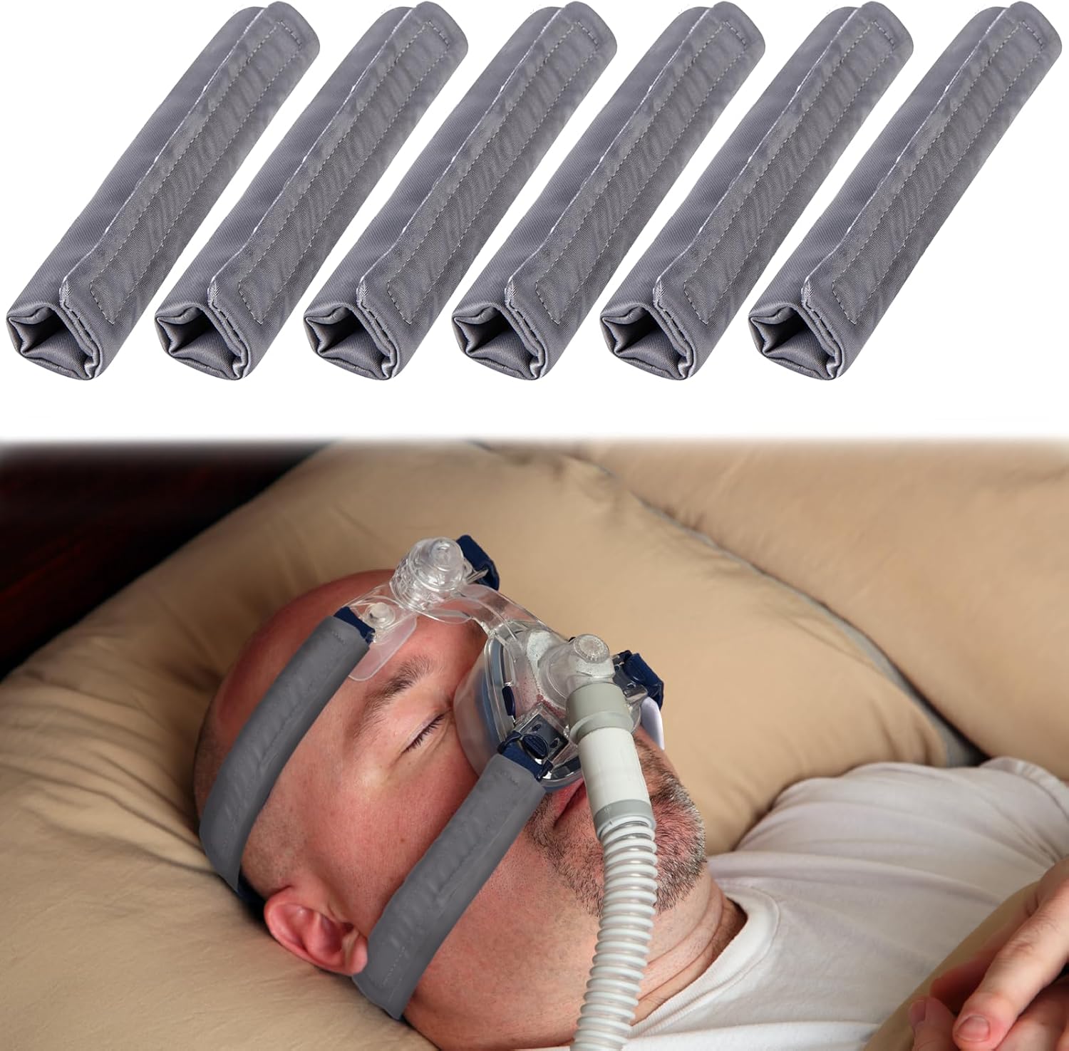 Amazon.com: 6 Pack Satin CPAP Strap Covers Soft, CPAP Headgear Strap ...