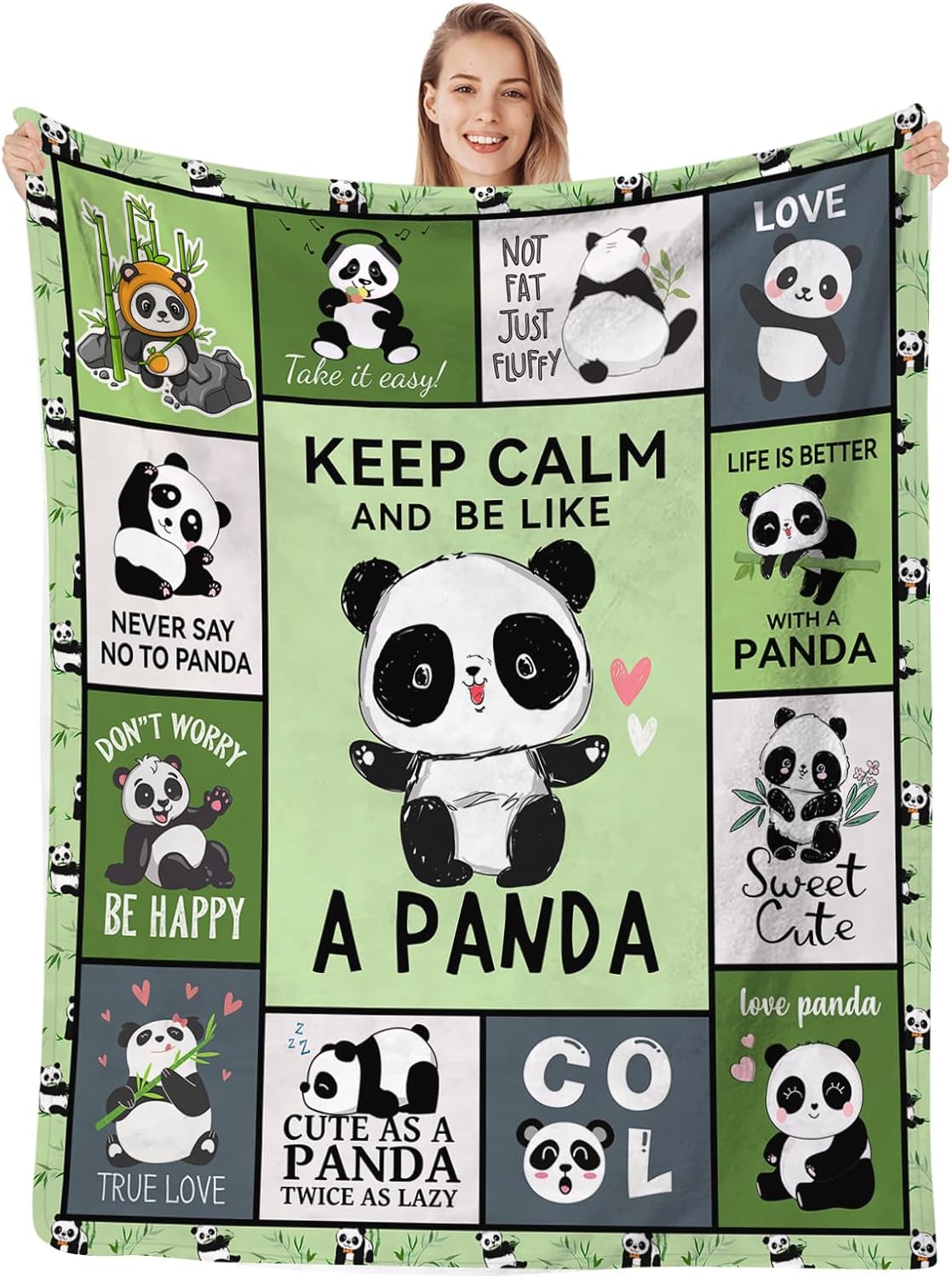 Amazon.com: SKT T1 Cartoon Panda Blanket Cute Panda Gifts for Girls ...