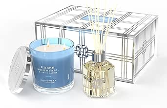 Amazon.com: HomeWorx Reed Diffuser and Candle Gift Set, Fresh Snowfall ...