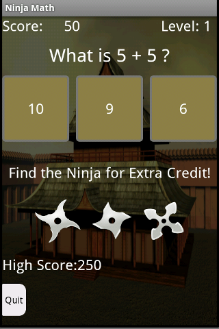 Ninja Math - App on Amazon Appstore