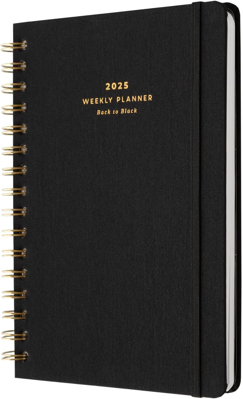 Kokonote Agenda 2025 semana vista A5 Back to Black - Agenda semana ...