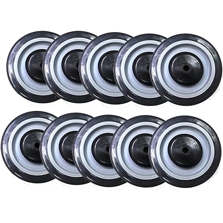 Amazon.com: Shopping Cart Wheel 5" x 1-1/4" Polyurethane (Axle Diameter ...