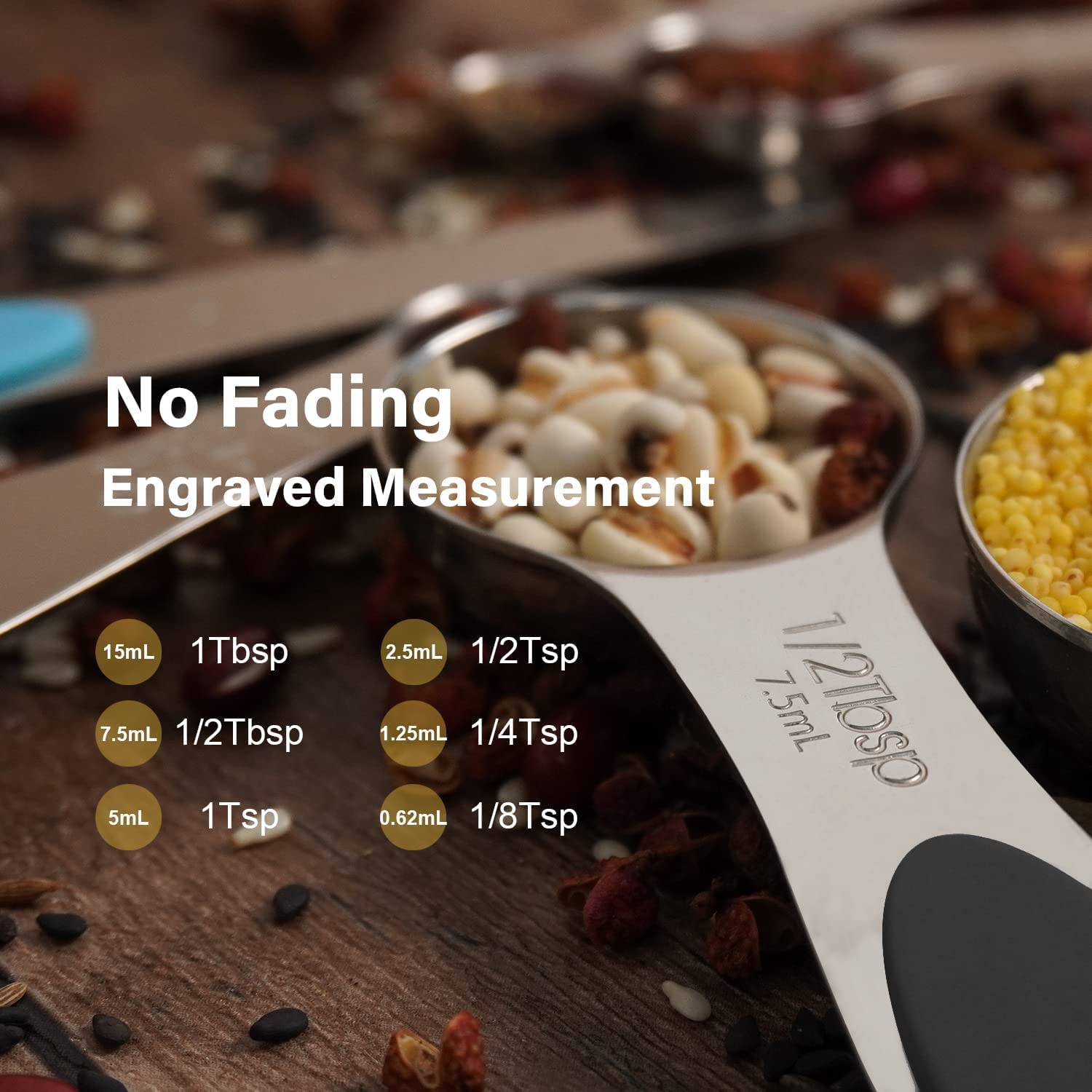 Snapklik.com : Stainless Steel Magnetic Measuring Spoons Set, Upgraded ...