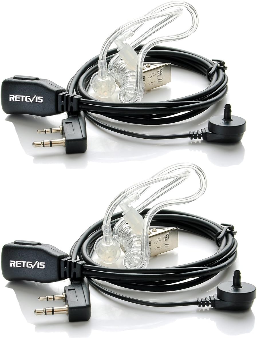 Amazon.com: Retevis RT22 Walkie Talkie Earpiece 2 Pin Acoustic Tube ...
