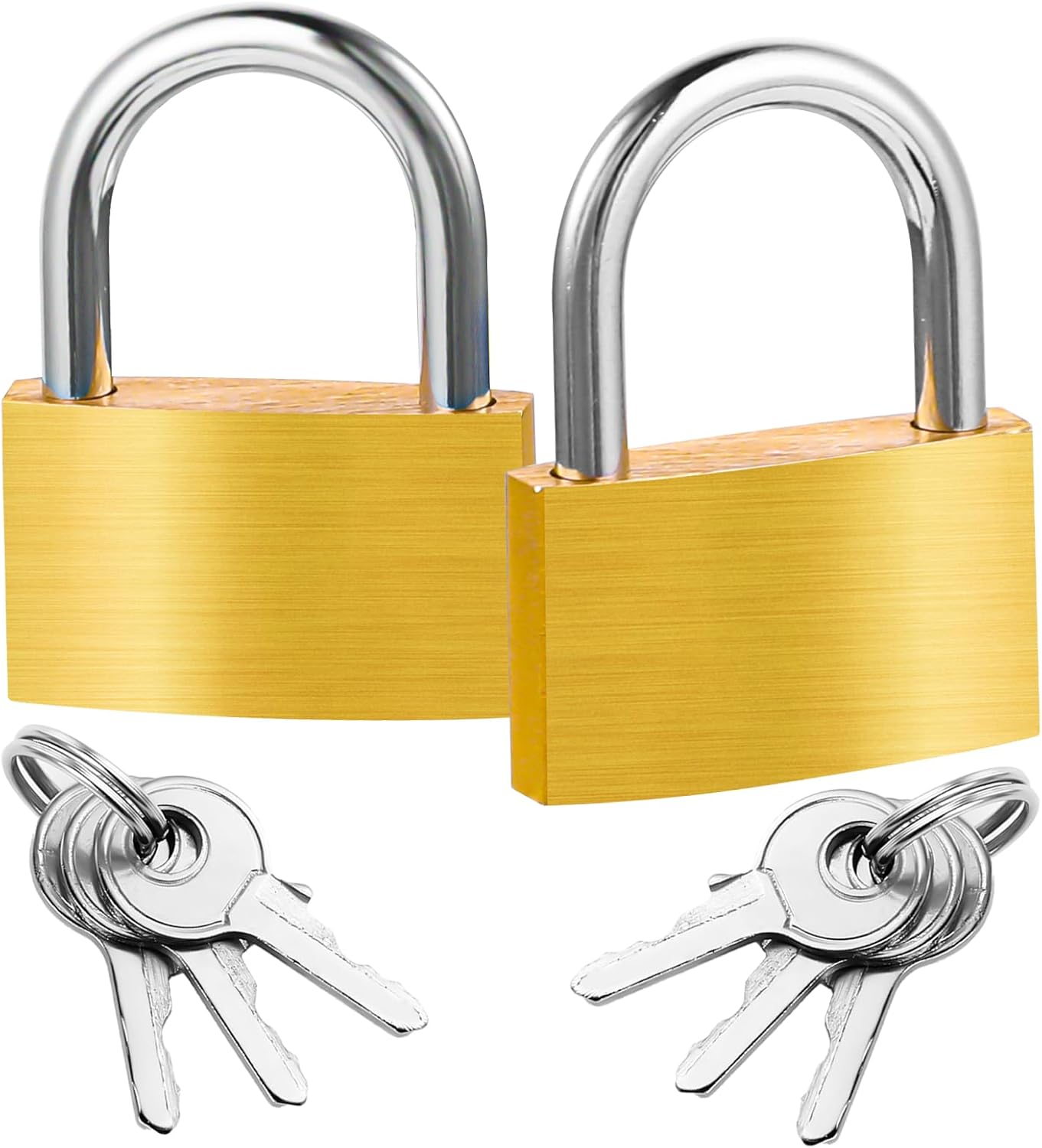 Small Padlocks with Keys, 2 Pieces Mini Padlock Weatherproof Outdoor ...