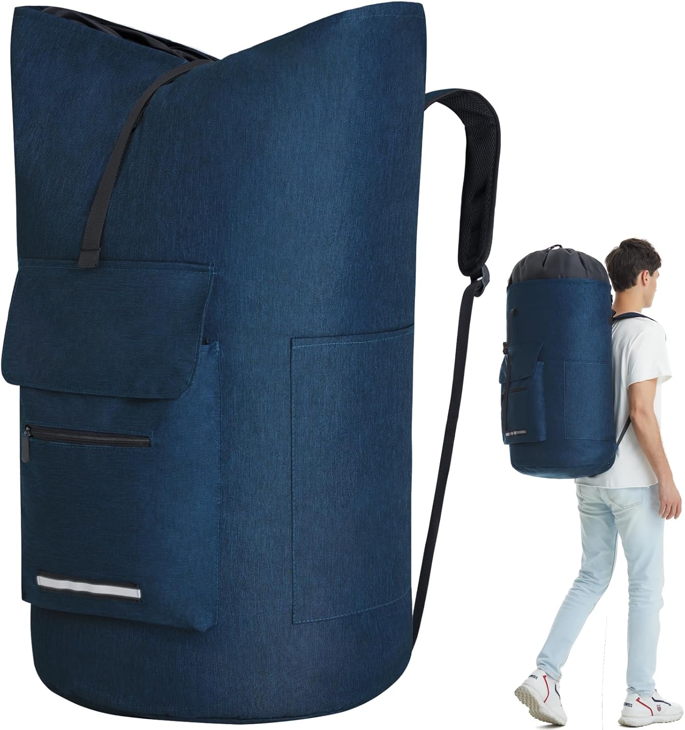 Amazon.com: Laundry Bag with Straps, 115L Laundry Backpack, Laundry ...