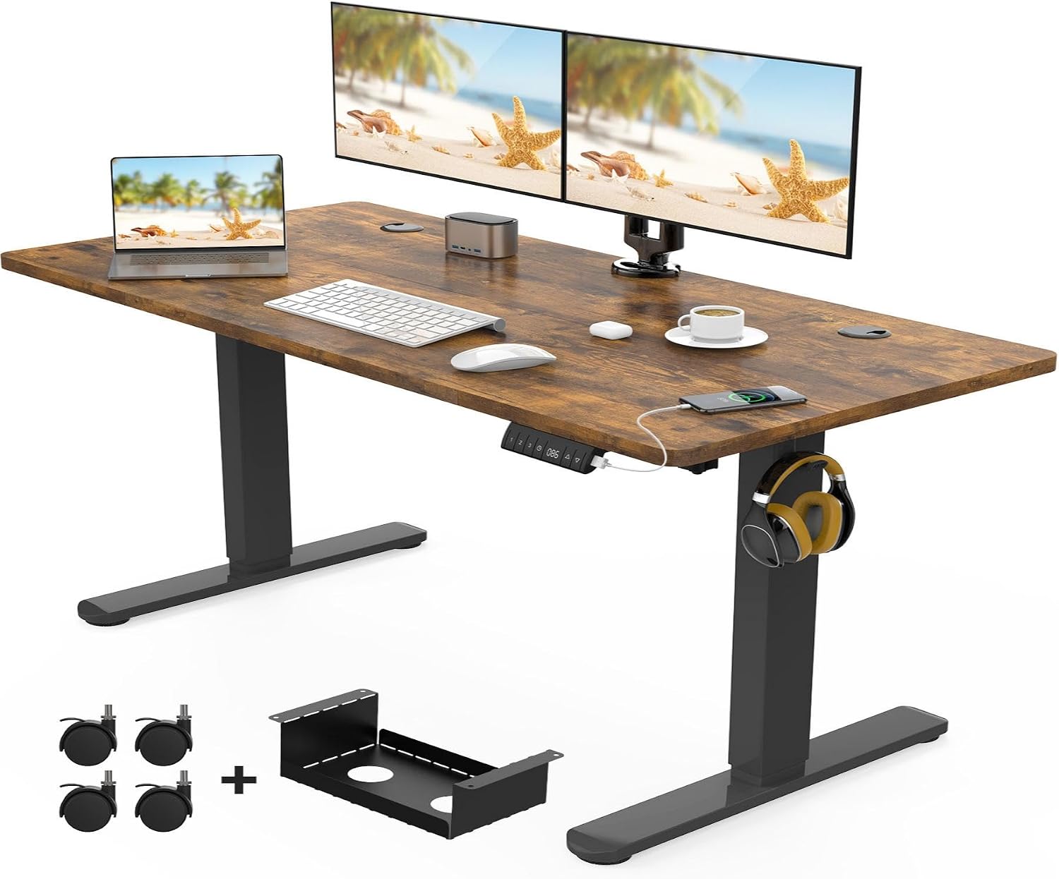 Devoko 160 x 80cm Electric Standing Desk with USB Charging Port (New ...