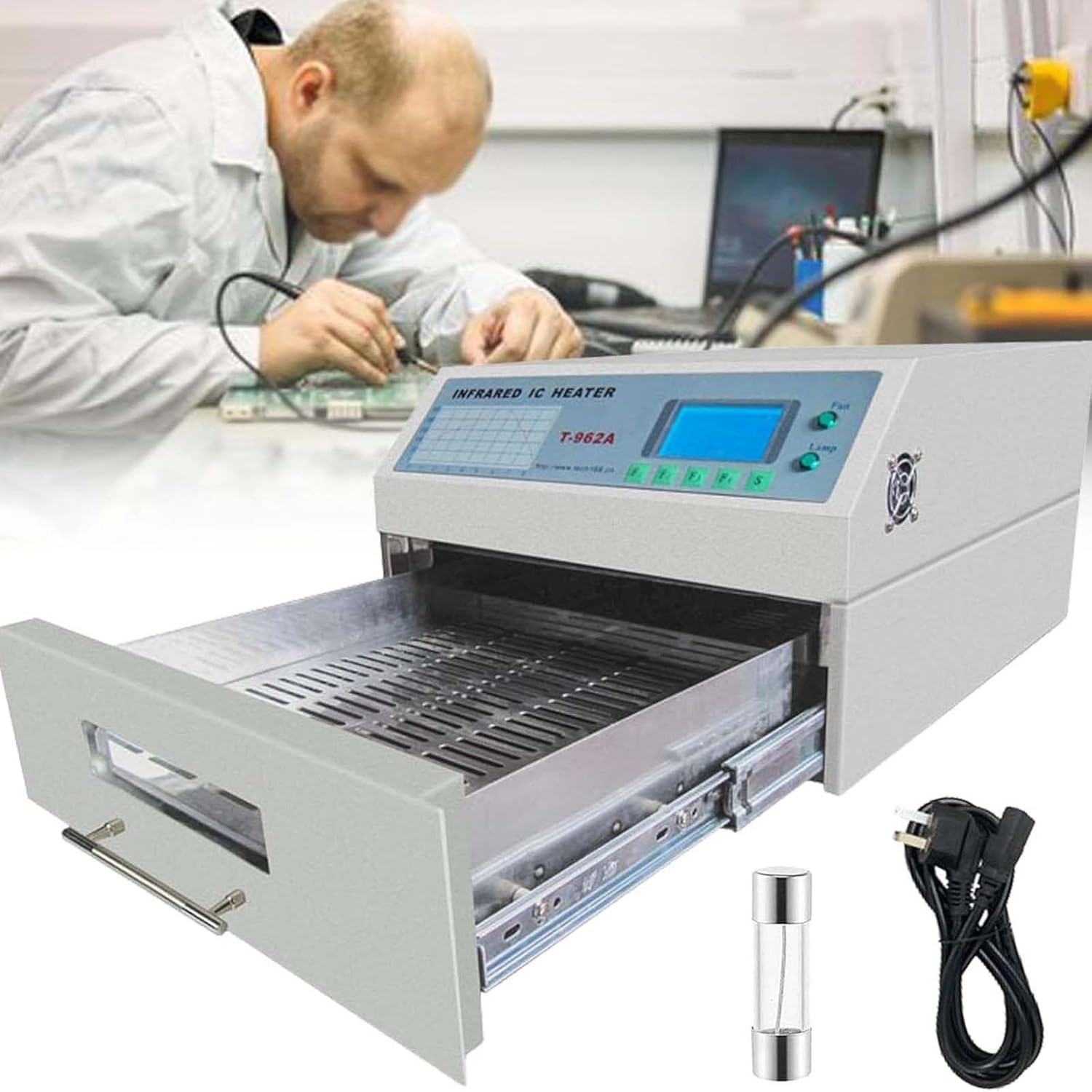 Amazon.com : JINGEDD Reflow Oven,Automatic Reflow Soldering Machine,Hot ...