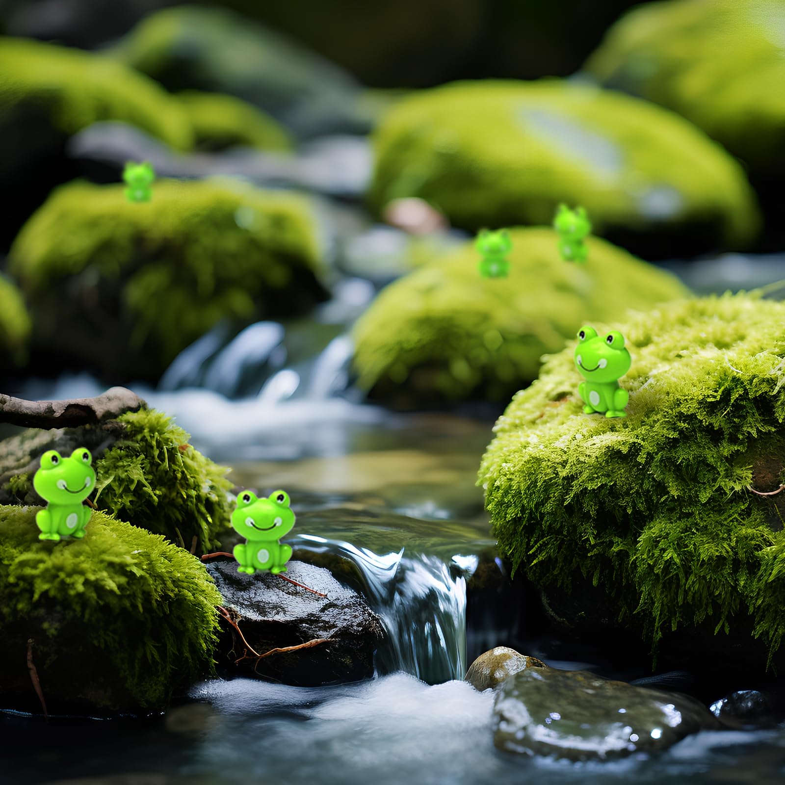 Snapklik.com : 50 Pack Mini Green Plastic Frogs, Small Frog Figurine ...