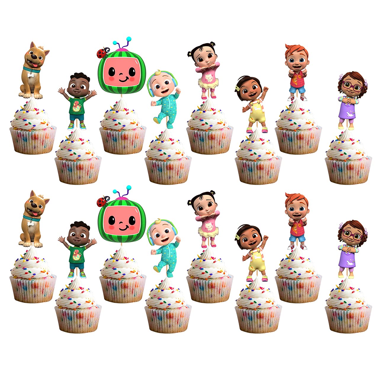Buy Party Propz Cocomelon Theme Birthday Decorations Combo 24Pcs Cake buy-party-propz-cocomelon-theme-birthday-decorations-combo-24pcs-cake