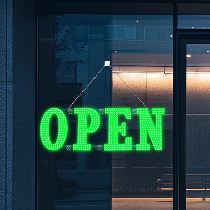 Amazon.com : LemonNova 40"x14" Large LED Open Signs for Business Super ...