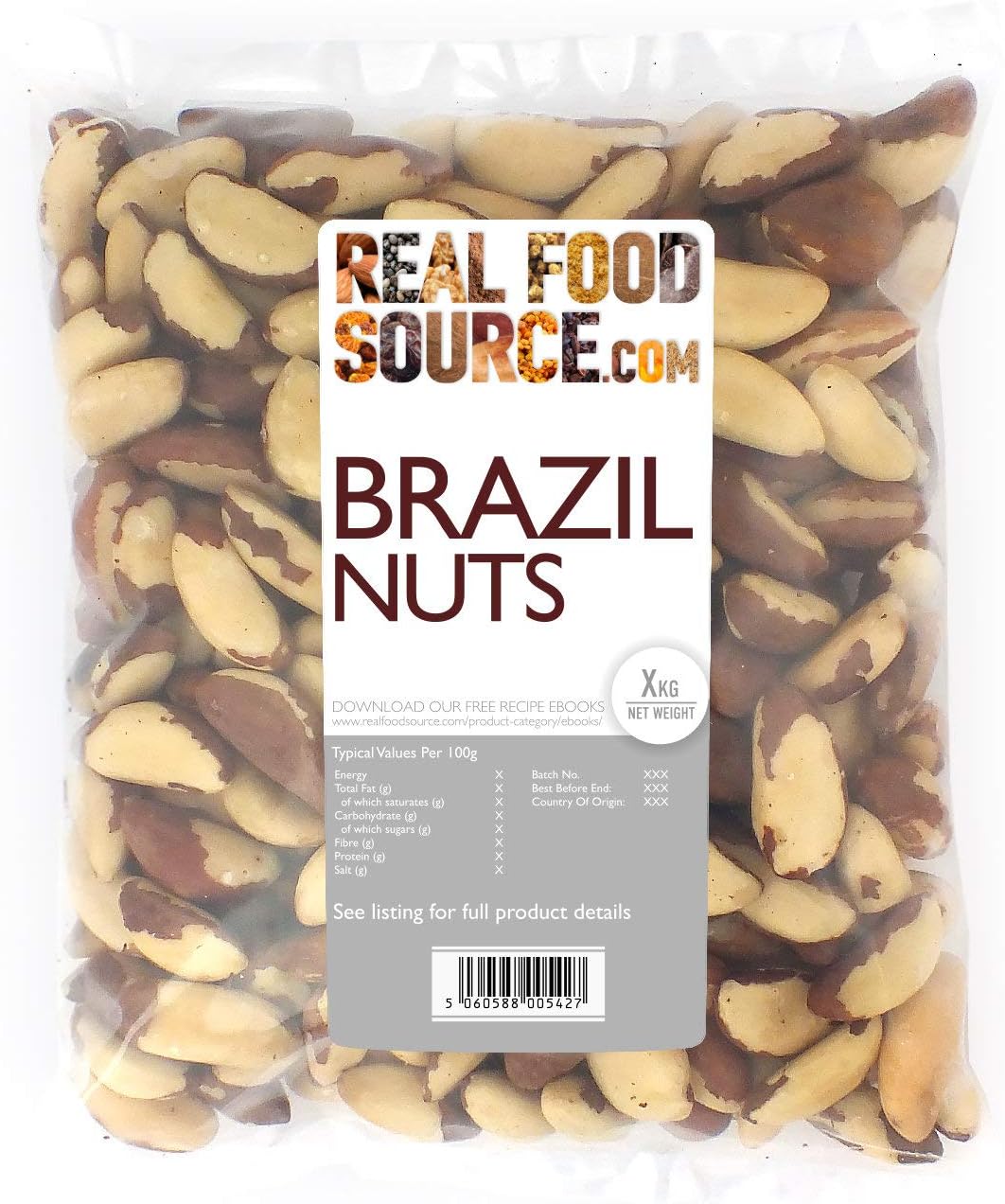 RealFoodSource Brazil Nuts 1kg : Amazon.co.uk: Grocery