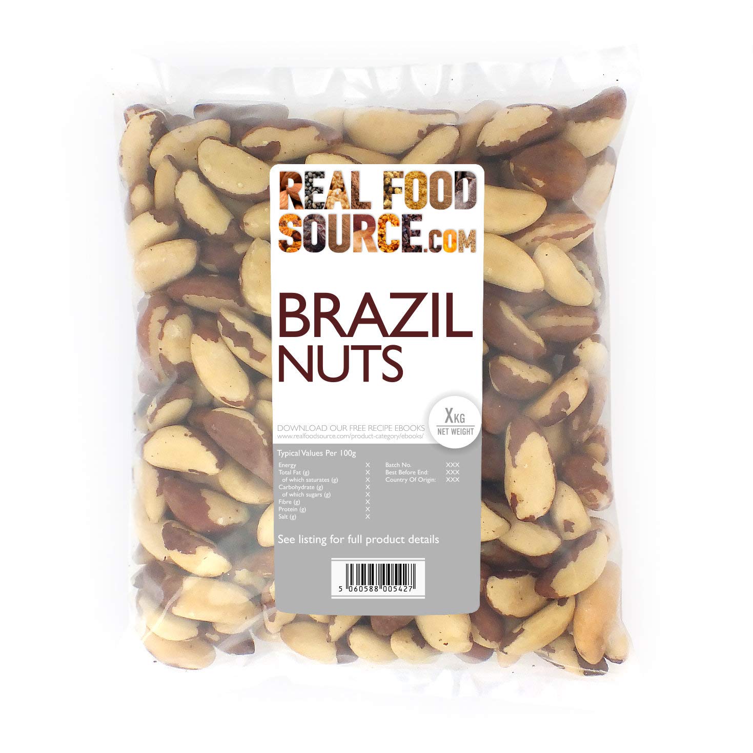 RealFoodSource Brazil Nuts 1kg : Amazon.co.uk: Grocery