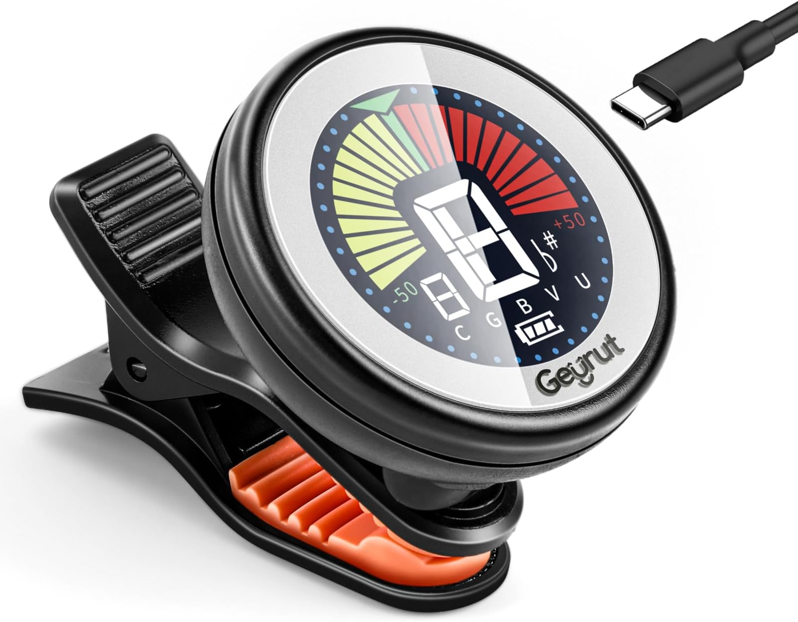Amazon.com: Guitar Tuner Clip on Rechargeable, Clip On Tuner with Super ...
