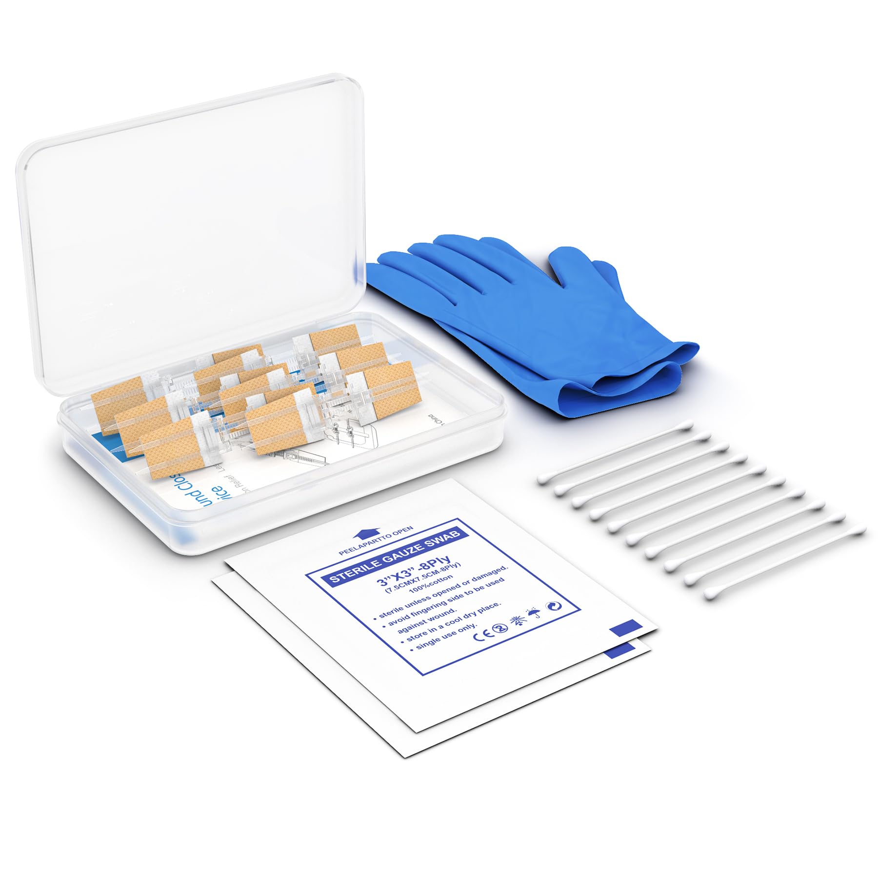 Amazon.com: 20 Piece Emergency Laceration Closures Kits, 6Pc Butterfly ...