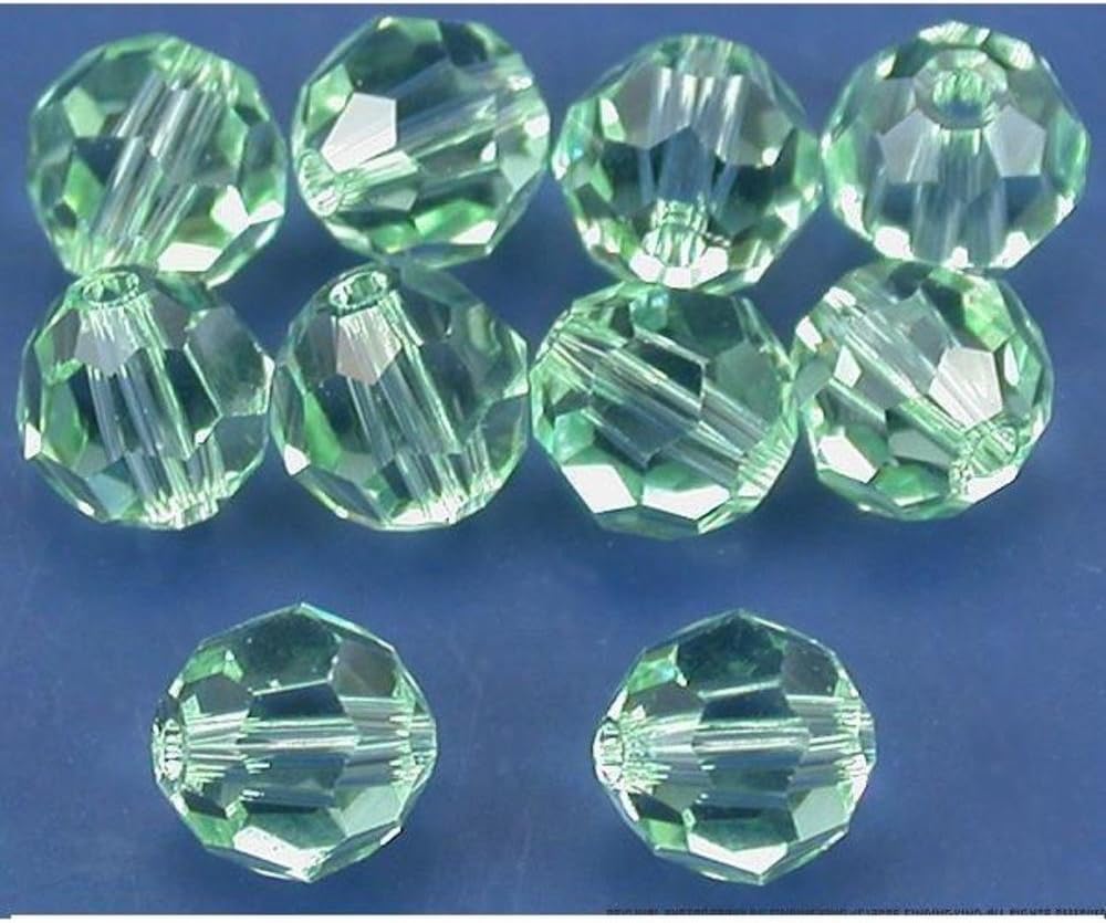 Amazon.com: Swarovski Crystal Round 5000 6mm CHRYSOLITE Beads (10 ...
