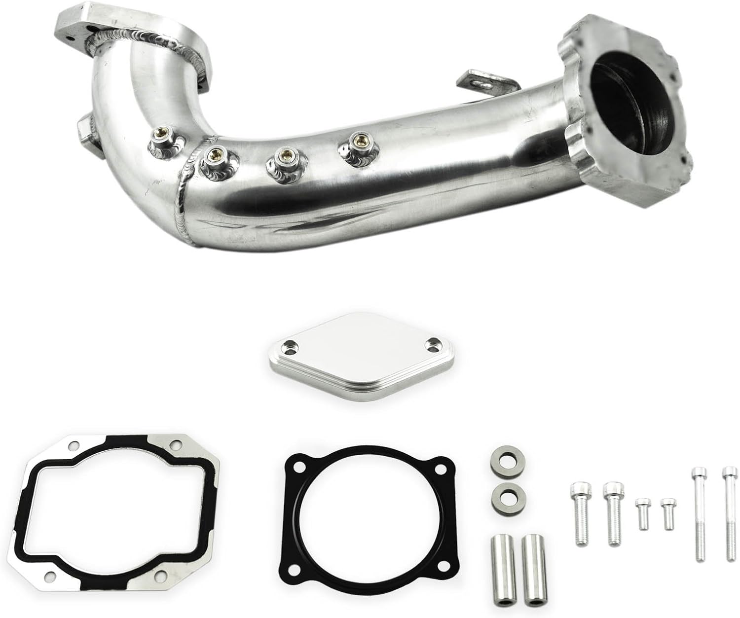 Polished Intake Elbow Bridge Tube For 2011-2016 GM GMC Chevy Duramax ...