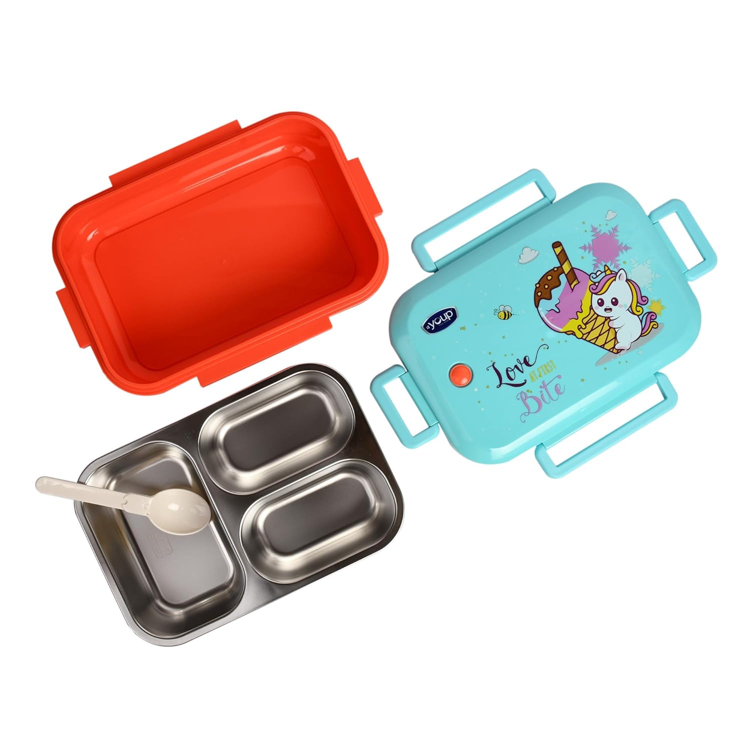Buy YOUP Stainless Steel Kids Silicone Rings Lunch Box| Tiffin & Meal ...