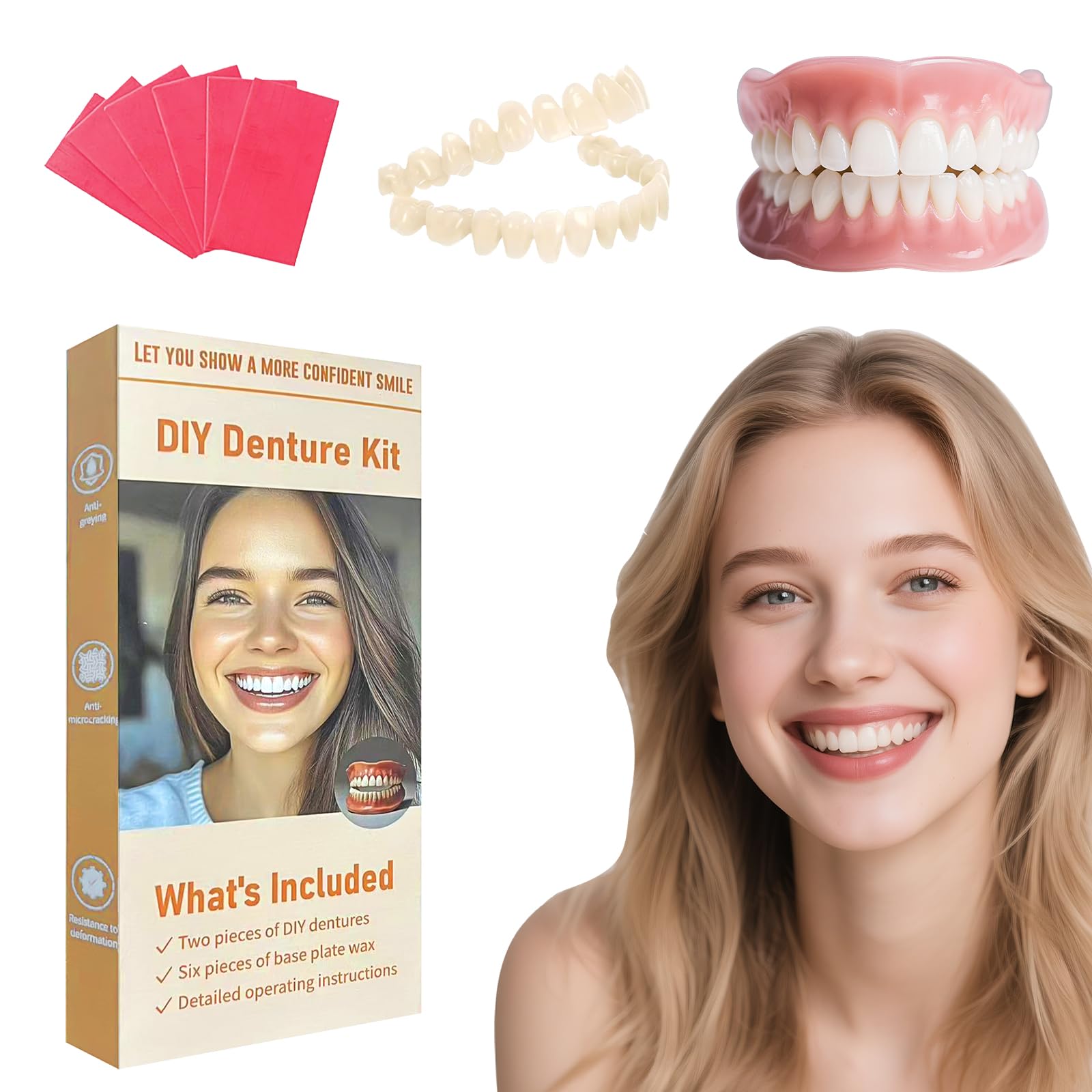 Snapklik.com : Denture Do It Yourself Full Set Of Top And Bottom Fake ...