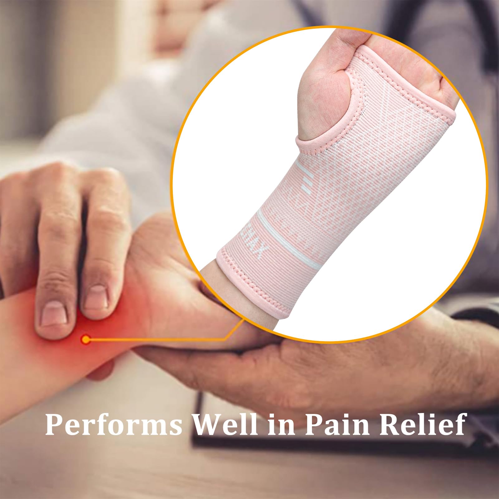 Snapklik.com : INDEEMAX Copper Wrist Compression Sleeve 1 Pair ...