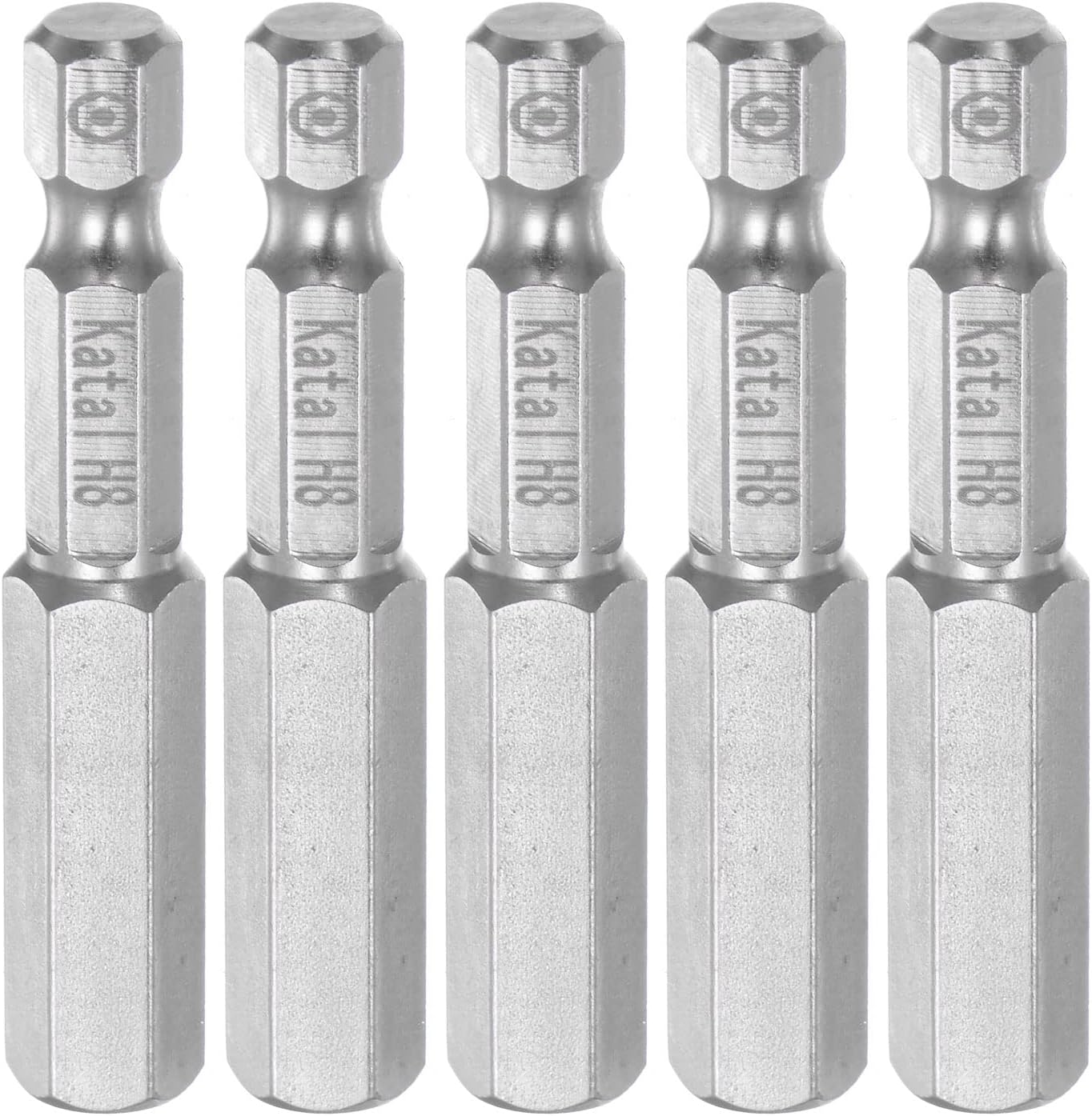 sourcing map 5pcs H8 Hex Screwdriver Bit 1/4" Hex Shank 2" Length ...