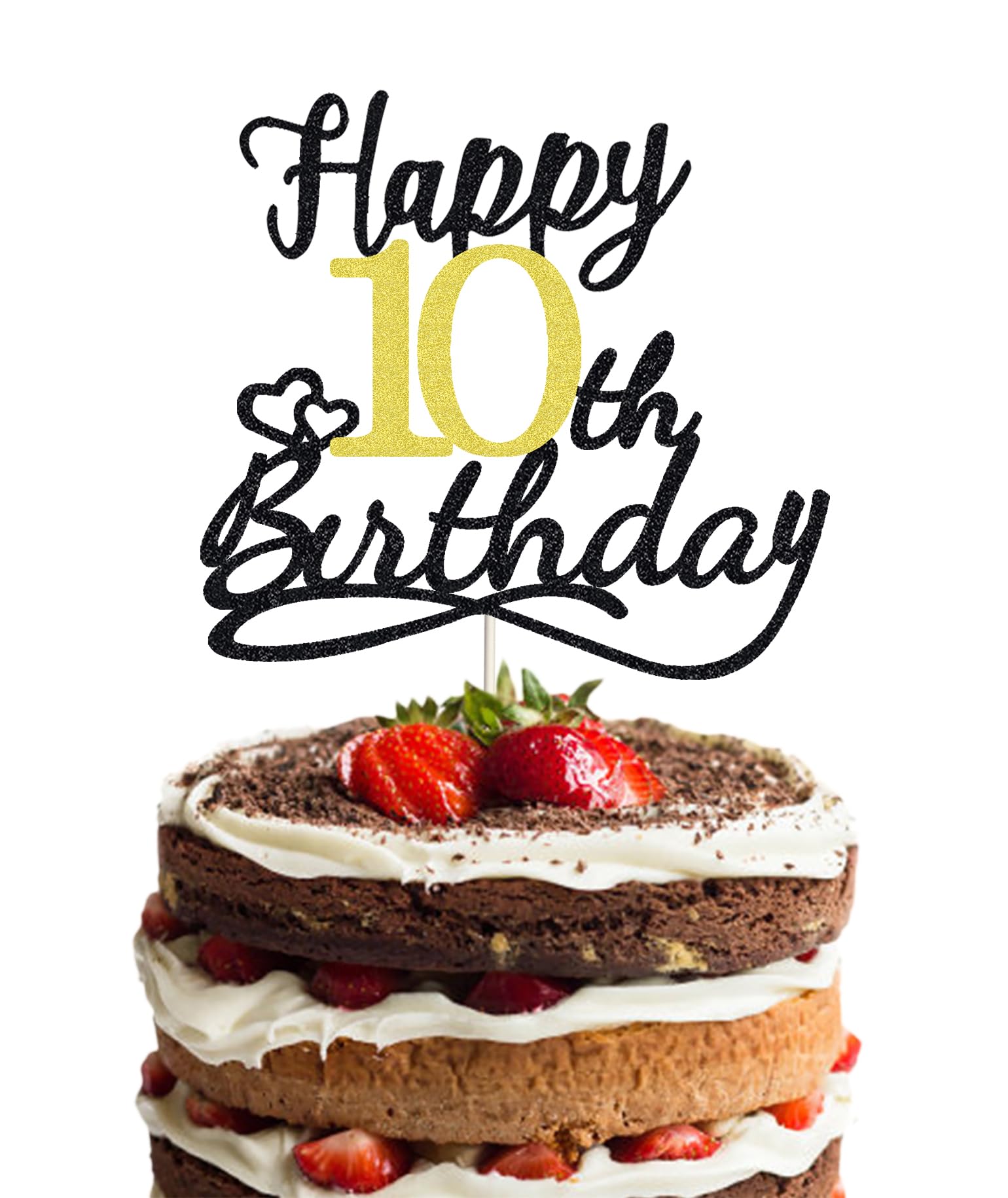 Snapklik.com : Happy 10th Birthday Cake Topper 10th Birthday Cake ...
