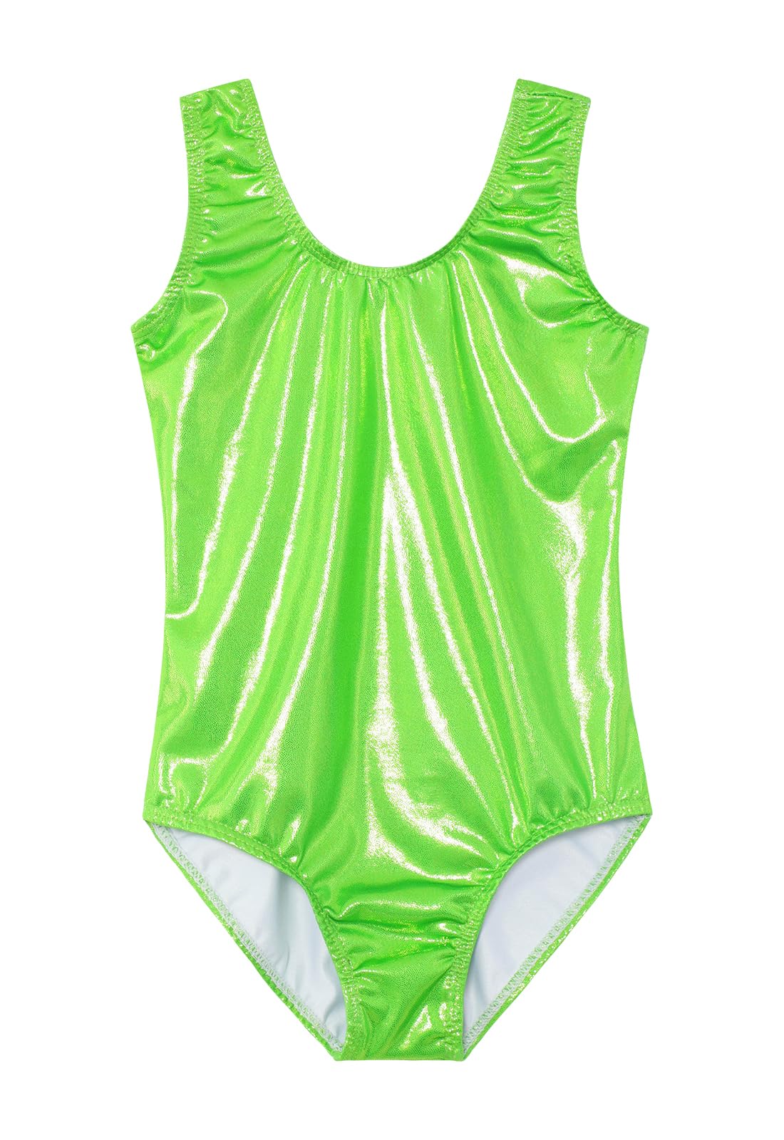 Snapklik.com : 2 Packs Girls Gymnastics Leotards Shiny Orang Green ...