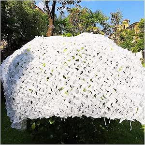 White shade net Camo Netting for garden, balcony, deck, children's room ...