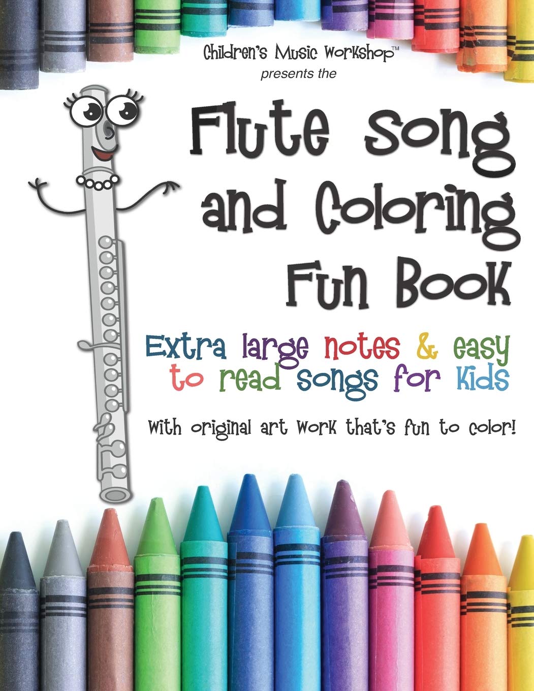 Amazon.com: Flute Song and Coloring Fun Book: Extra large notes and ...