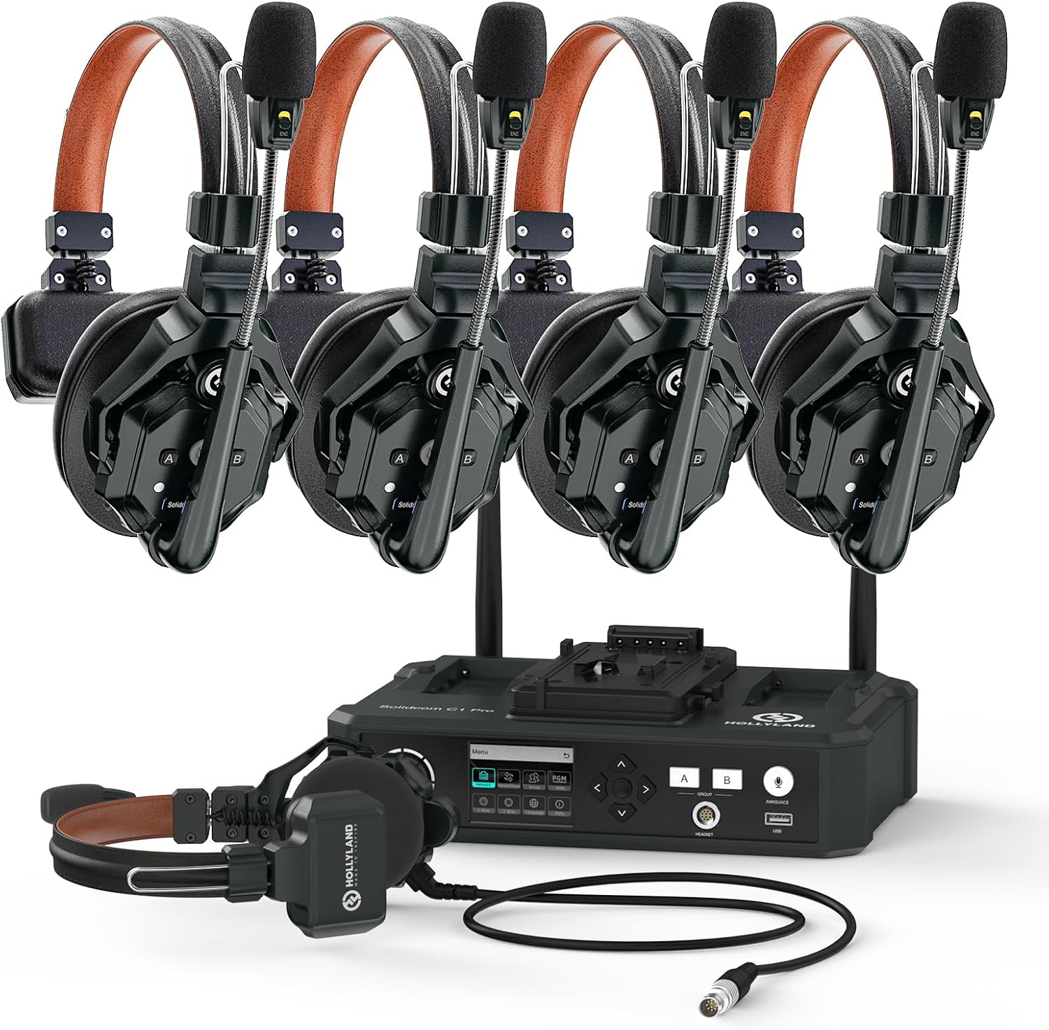 Amazon.com: Hollyland Solidcom C1 PRO 5-Person Noise Cancelling ...