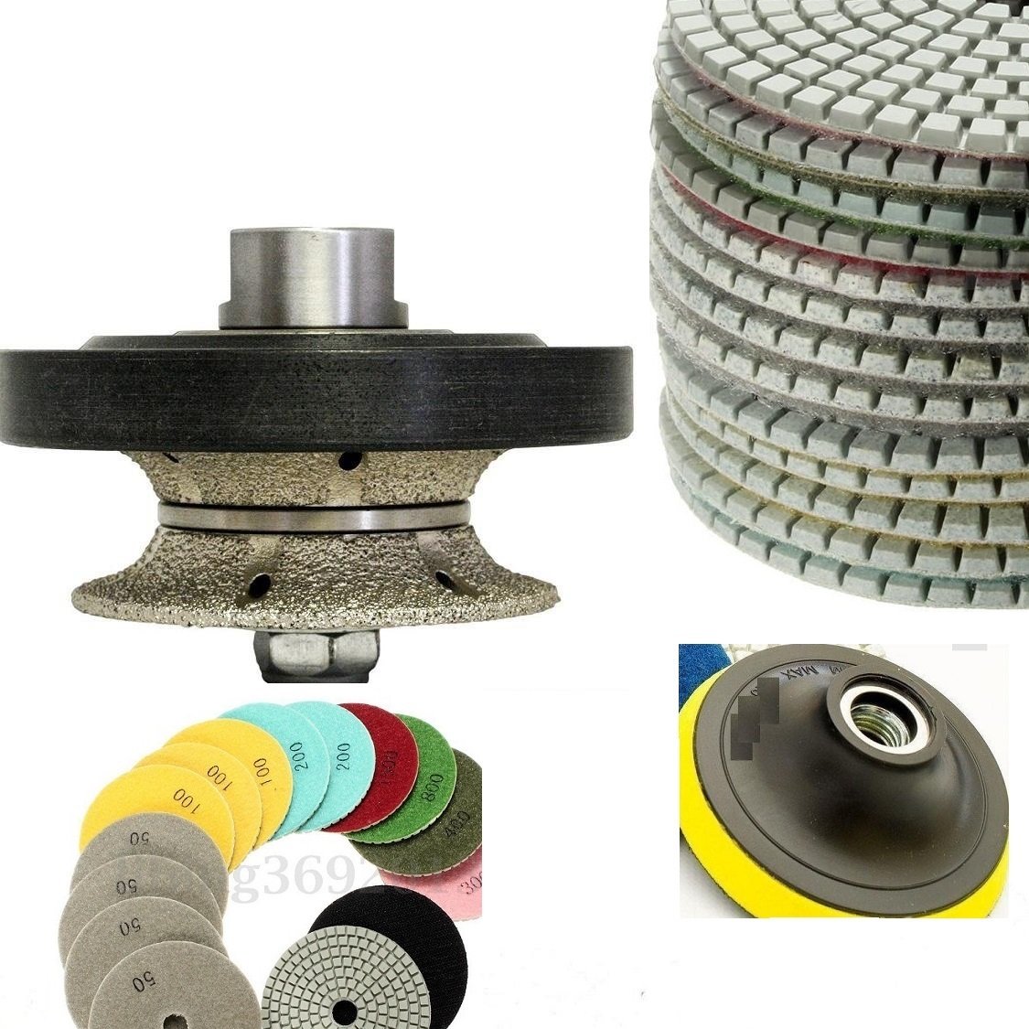 3/8" 3/4" Full Bullnose Diamond Router Bit Hand Profiler 4 Inch 100mm ...