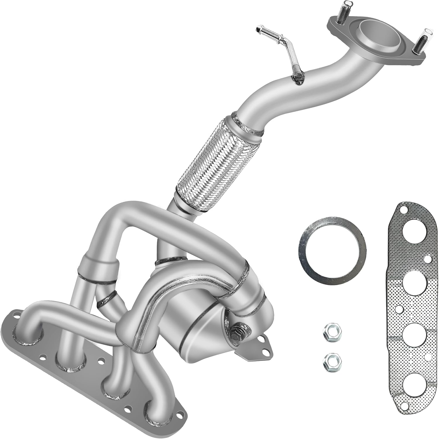 Amazon.com: [Front]FortunaFlow Exhaust Manifold Catalytic Converter ...