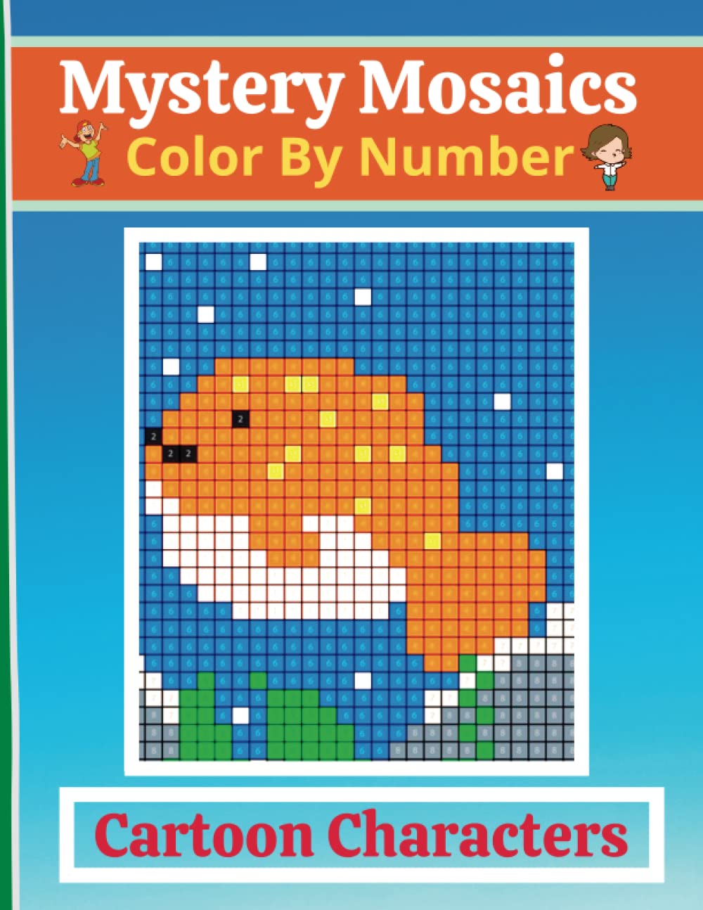 Buy Mystery Mosaics Color By Number Cartoon Characters: Cartoon ...