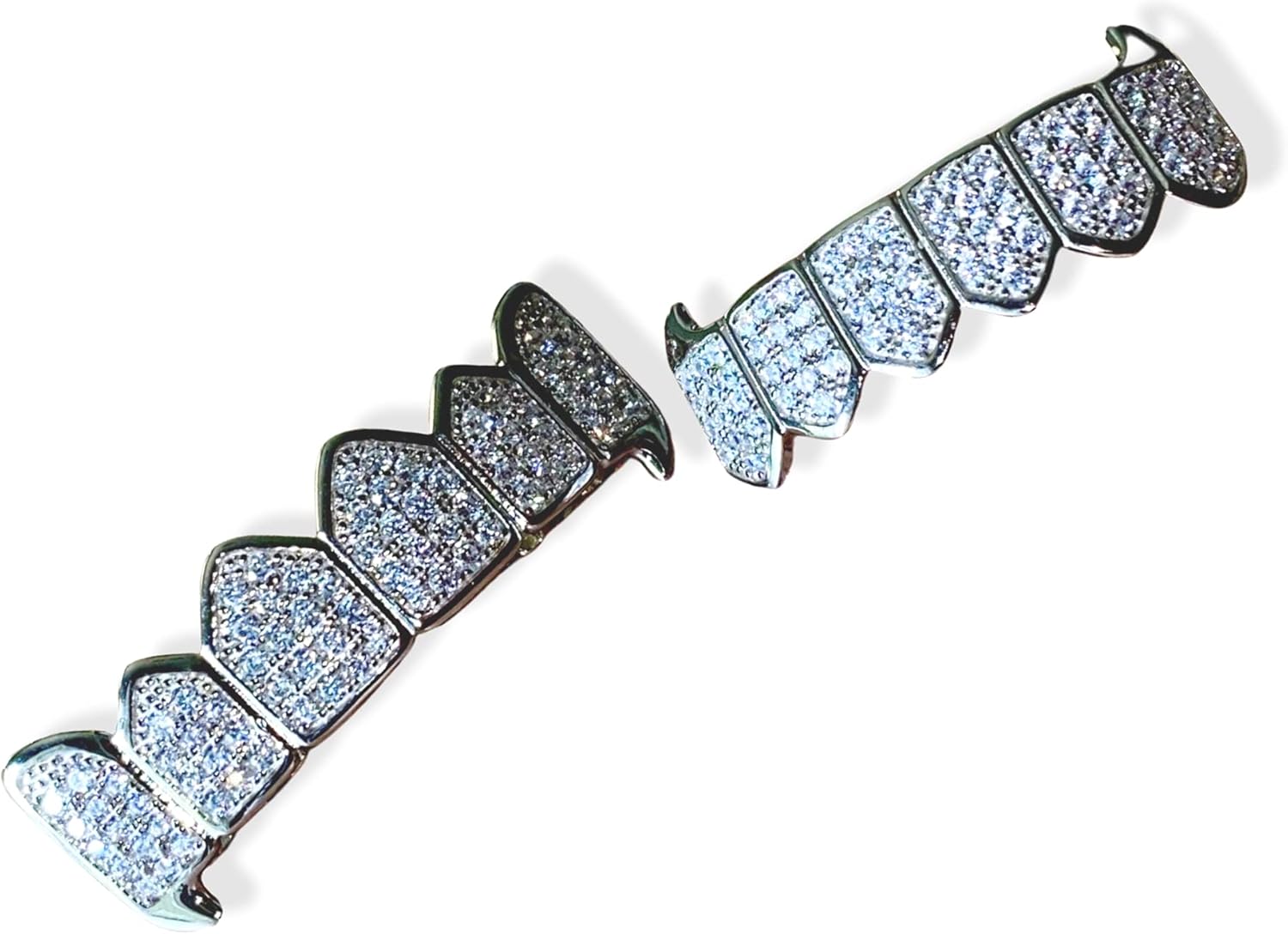 Amazon.com: Zilver 18K White Gold Plated CZ Cluster Custom Slugs Top ...