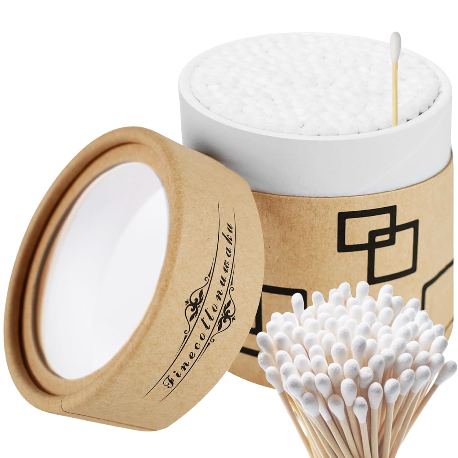 Amazon.com: Bamboo Cotton Swabs 200 Count | Sustainable Wooden Cotton Buds, Q Tips for Ear ...