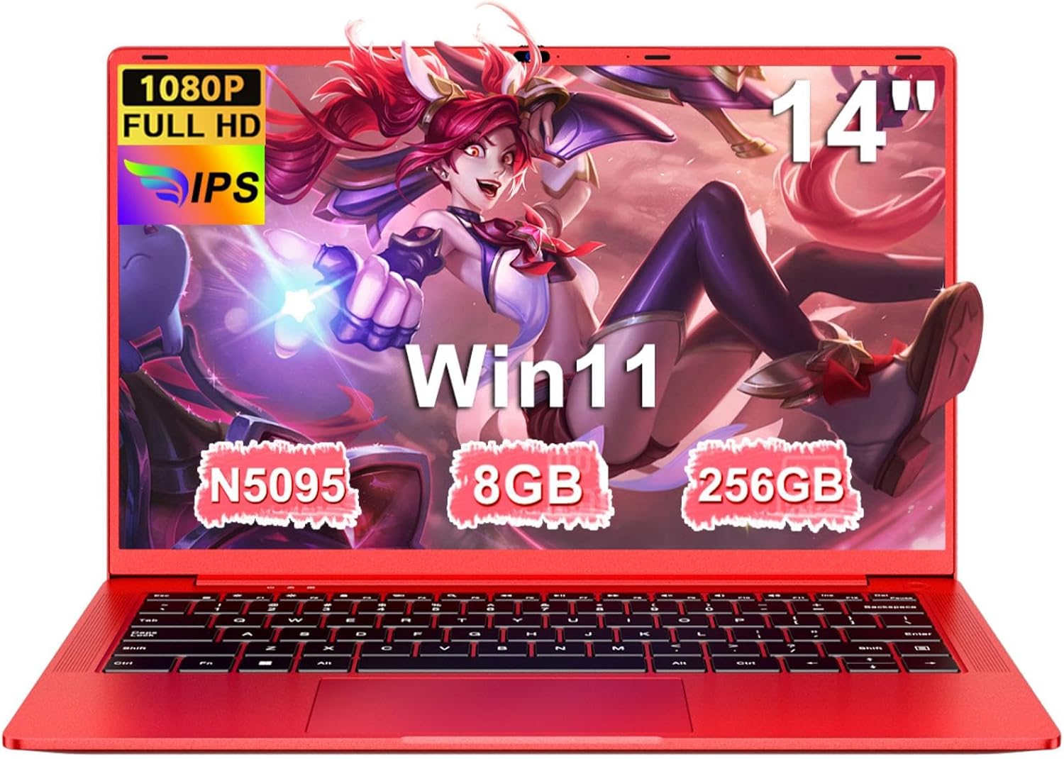 Ruzava Laptop 14 Zoll FHD IPS Display, Win11, Celeron N5095 , 8 GB RAM ...