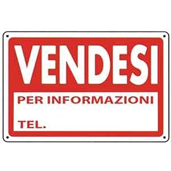 CARTELLO VENDESI IN PVC MM 300x200: Amazon.it: Fai da te