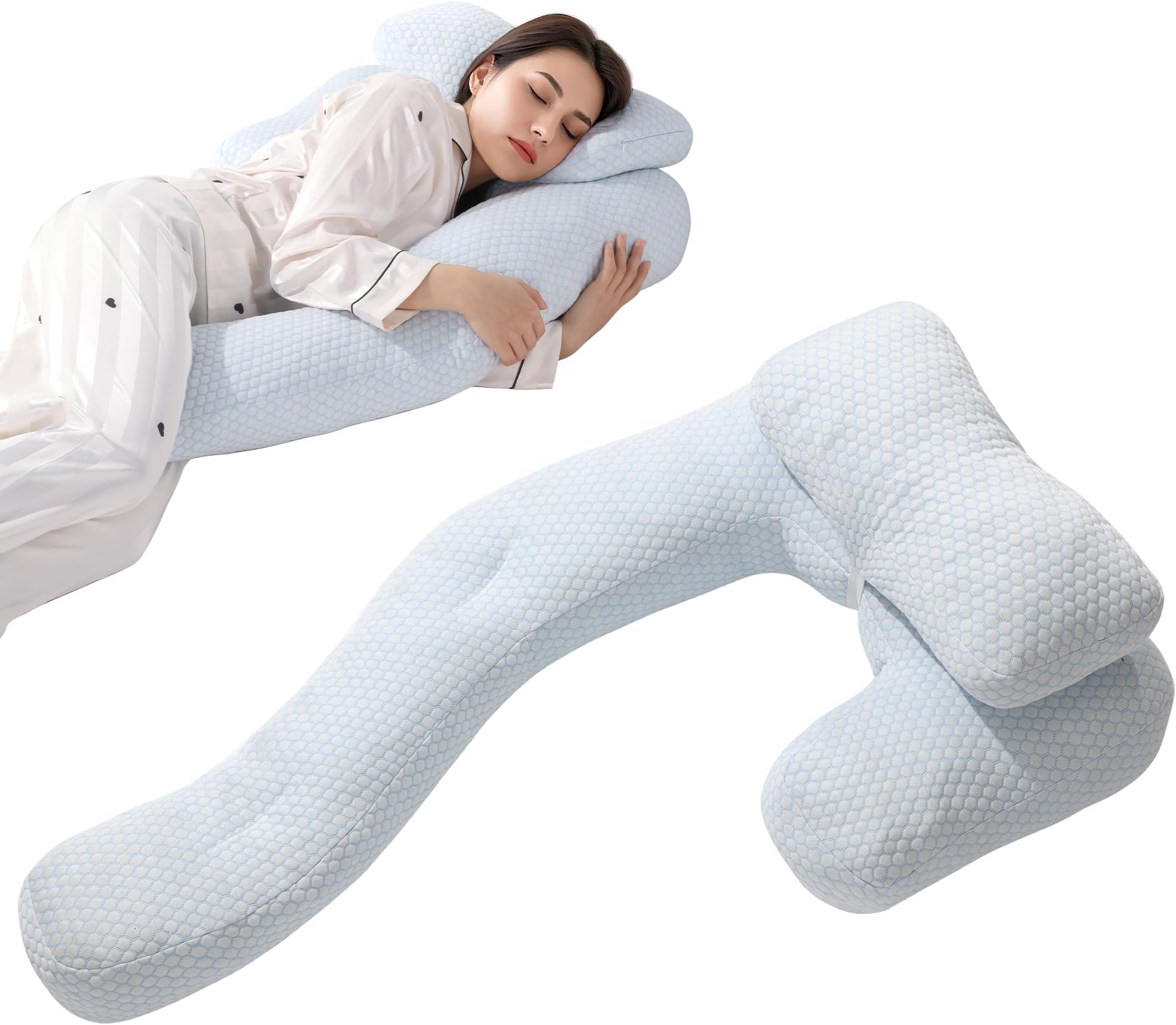 Amazon.com: ROYALAY Side Sleeper Pillow with Arm Hole for Adults ...