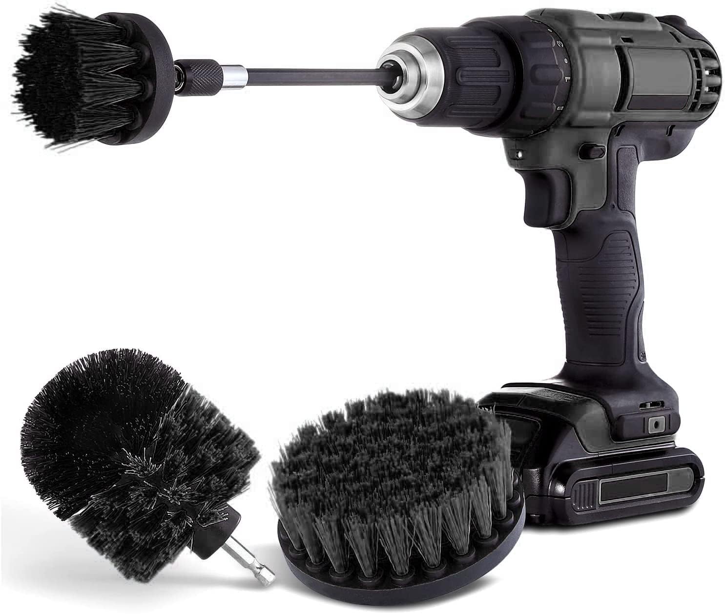 4Pack Drill Brush Power Scrubber Cleaning Brush Extended Long ...