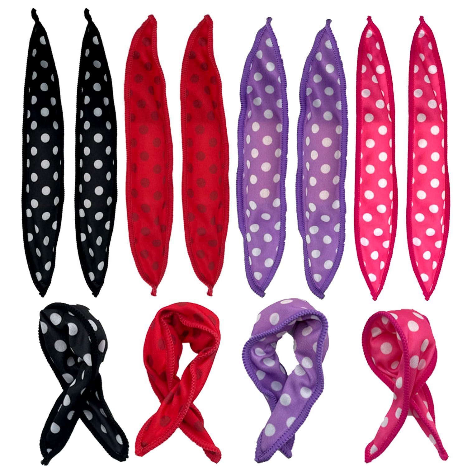 Amazon.com : 8 Pcs Flexible Soft Sponge Pillow Hair Rollers, Heatless ...