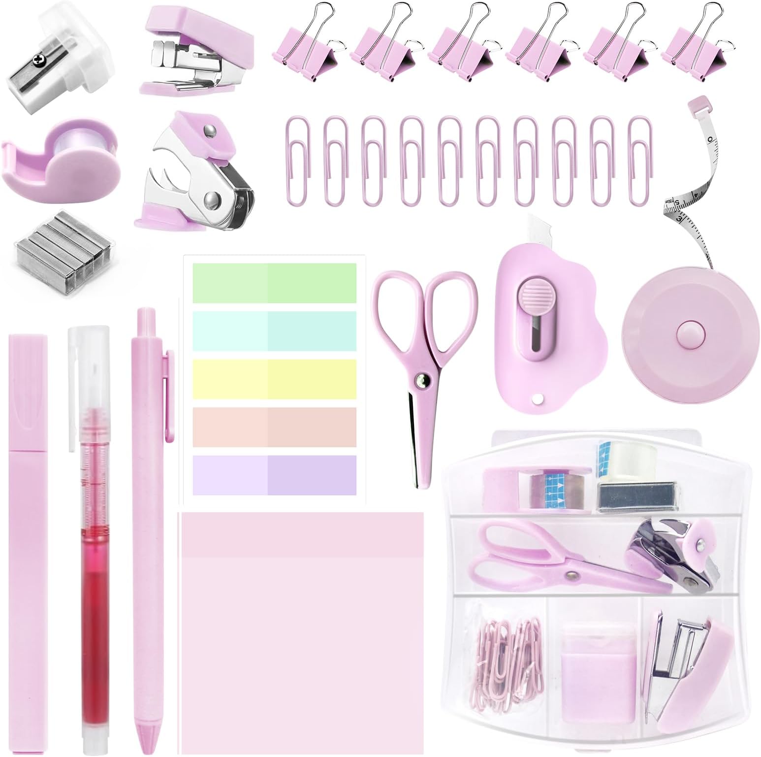 Amazon.com : Mini Office Supply Kit Portable Case with Scissors, Mini ...