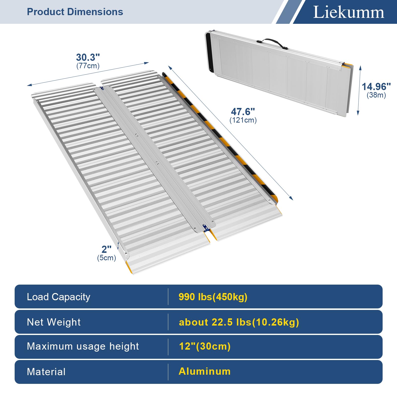 Snapklik.com : 4FT Portable Wheelchair Ramp, Aluminum Handicap Ramp ...