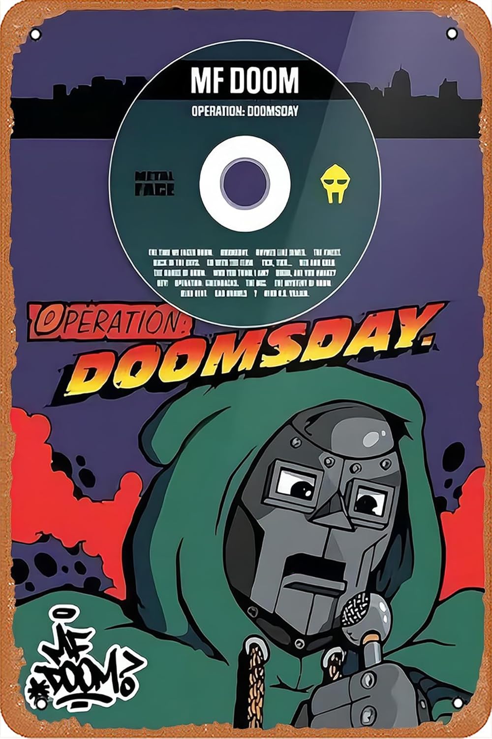 Amazon.com: Kjdhfbhnbv MF DOOM 'Operation: Doomsday' Framed CD Album ...