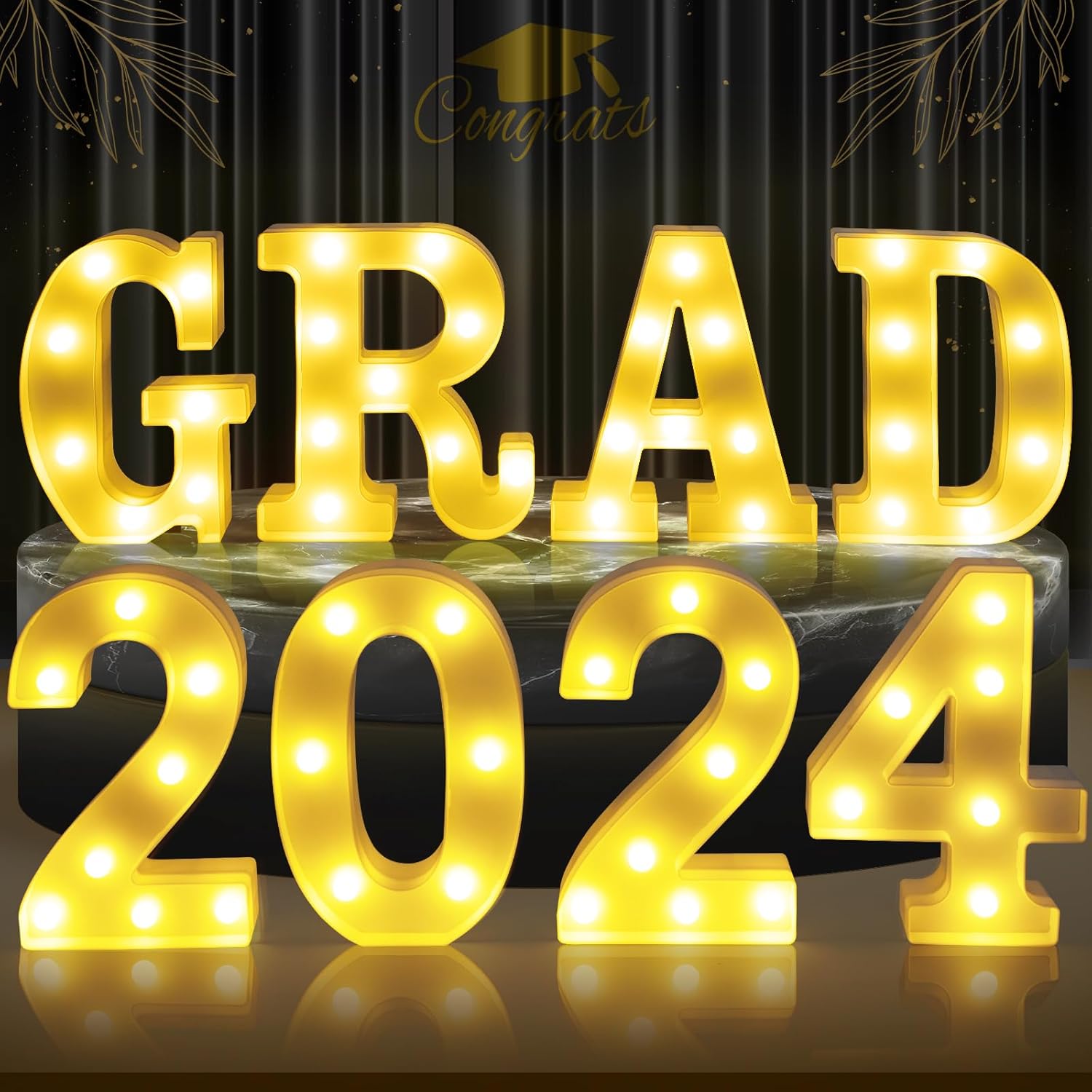 Amazon.com: BainGesk Graduation Decorations Class of 2024, 8 LED ...