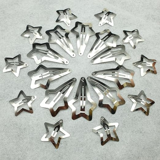 Amazon.com : 20 PCS Two Styles Star Hair Clips, Snap Star Hair ...