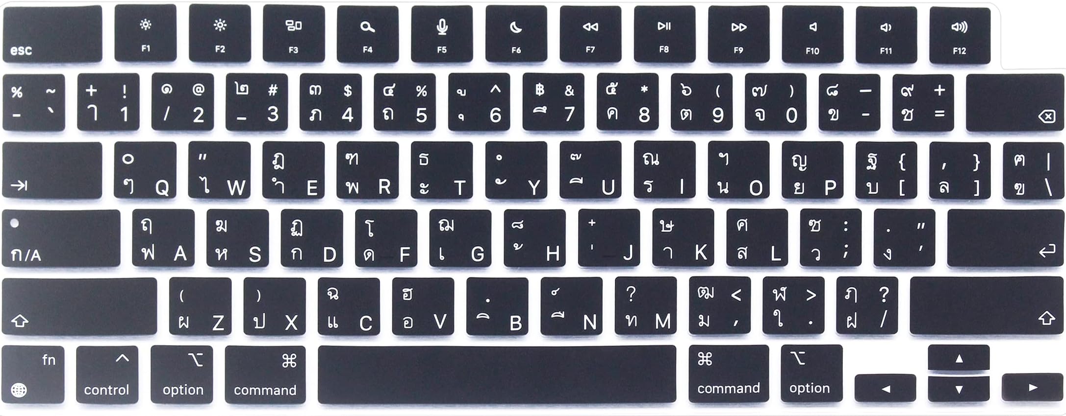 Amazon.com: Thai Language Keyboard Cover Skin Compatible for MacBook ...