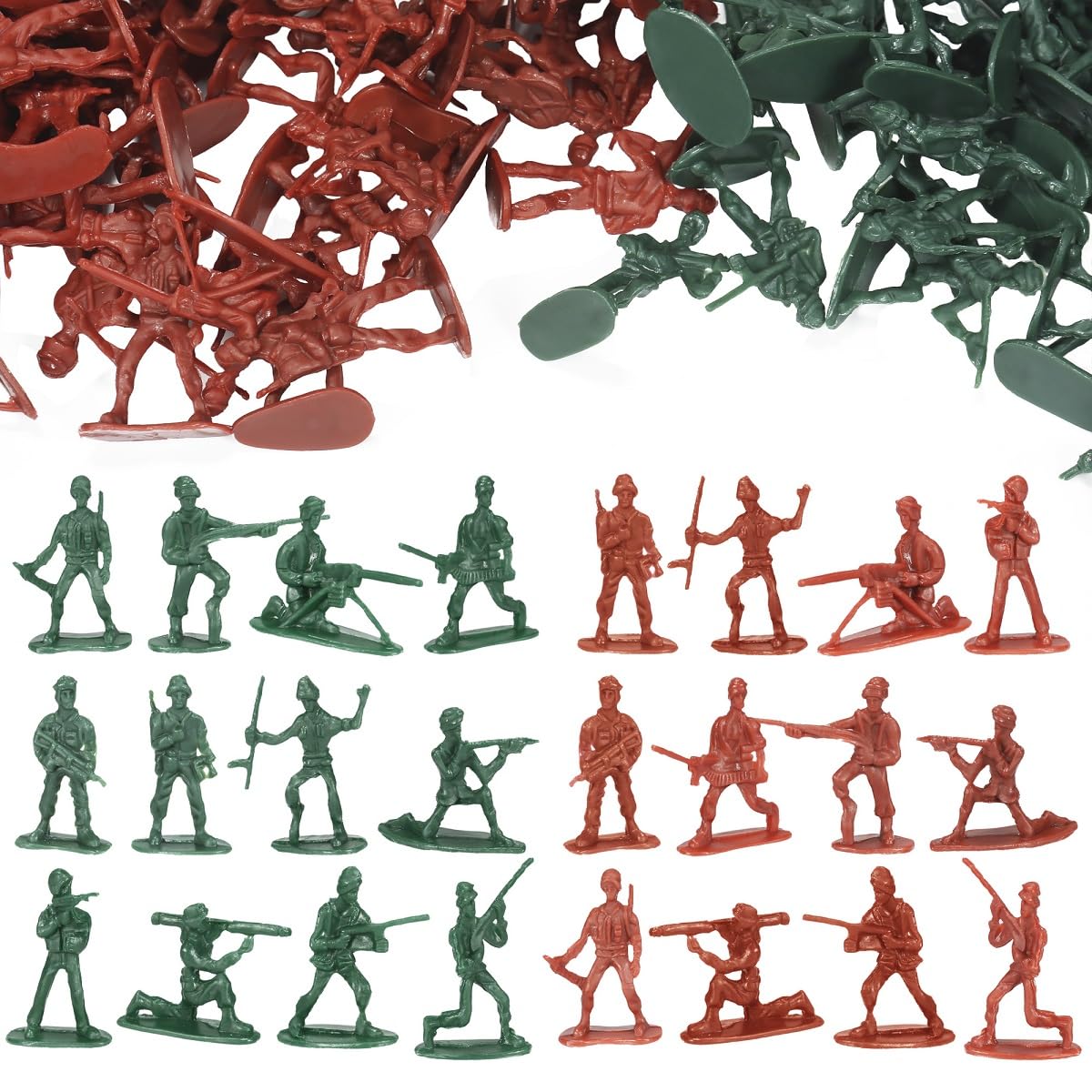 Snapklik.com : 200PCS Red And Green Army Men Toy Soldiers