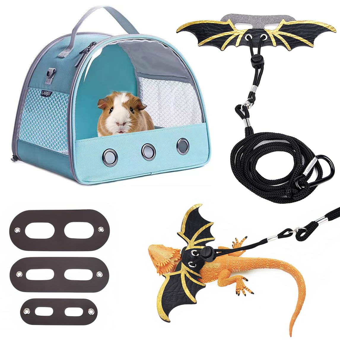 Amazon.com : Bearded Dragon Travel Carrier with Lizard Leash Harness ...